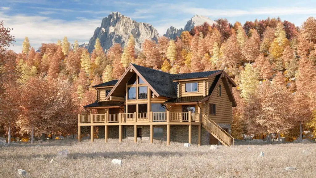 Rocky Top Log Home by Sierra Log & Timber