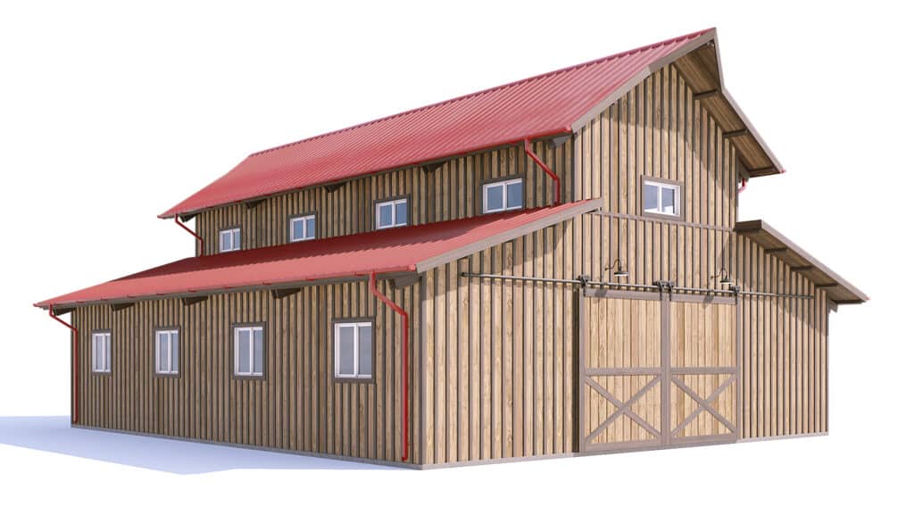Red Cedar Barns and Barndominiums - Sierra Log & Timber