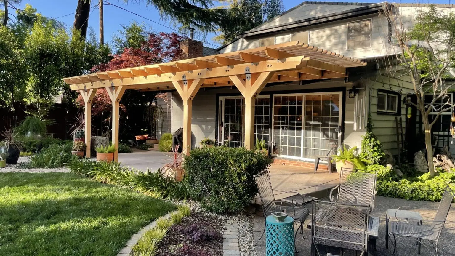 Custom Shade Structures for Backyard - Sierra Log & Timber