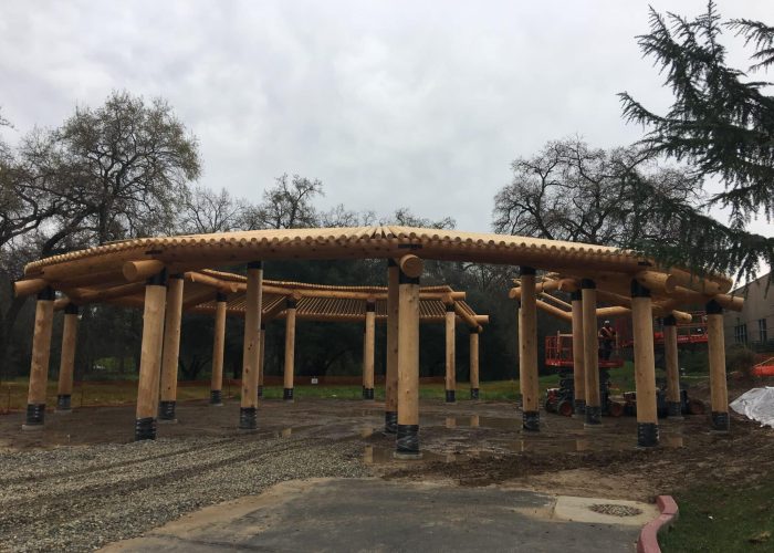 Covered Pergola Logs Home Structure | Sierra Log and Timber