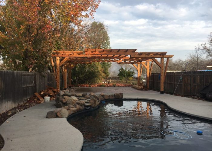 Covered Pergola Logs Home Structure | Sierra Log and Timber