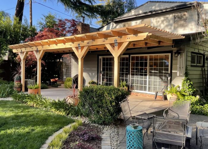 Covered Pergola Logs Home Structure | Sierra Log and Timber