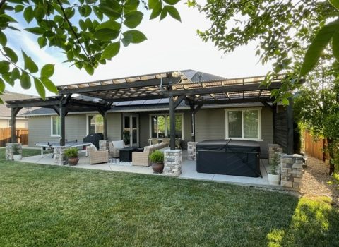 Covered Pergola Logs Home Structure | Sierra Log and Timber